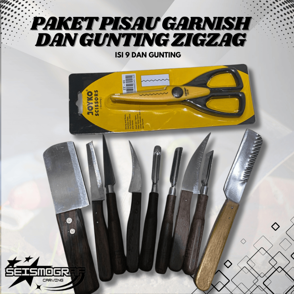 Jual PISAU GARNISH SET LENGKAP ISI 9 GUNTING | Shopee Indonesia