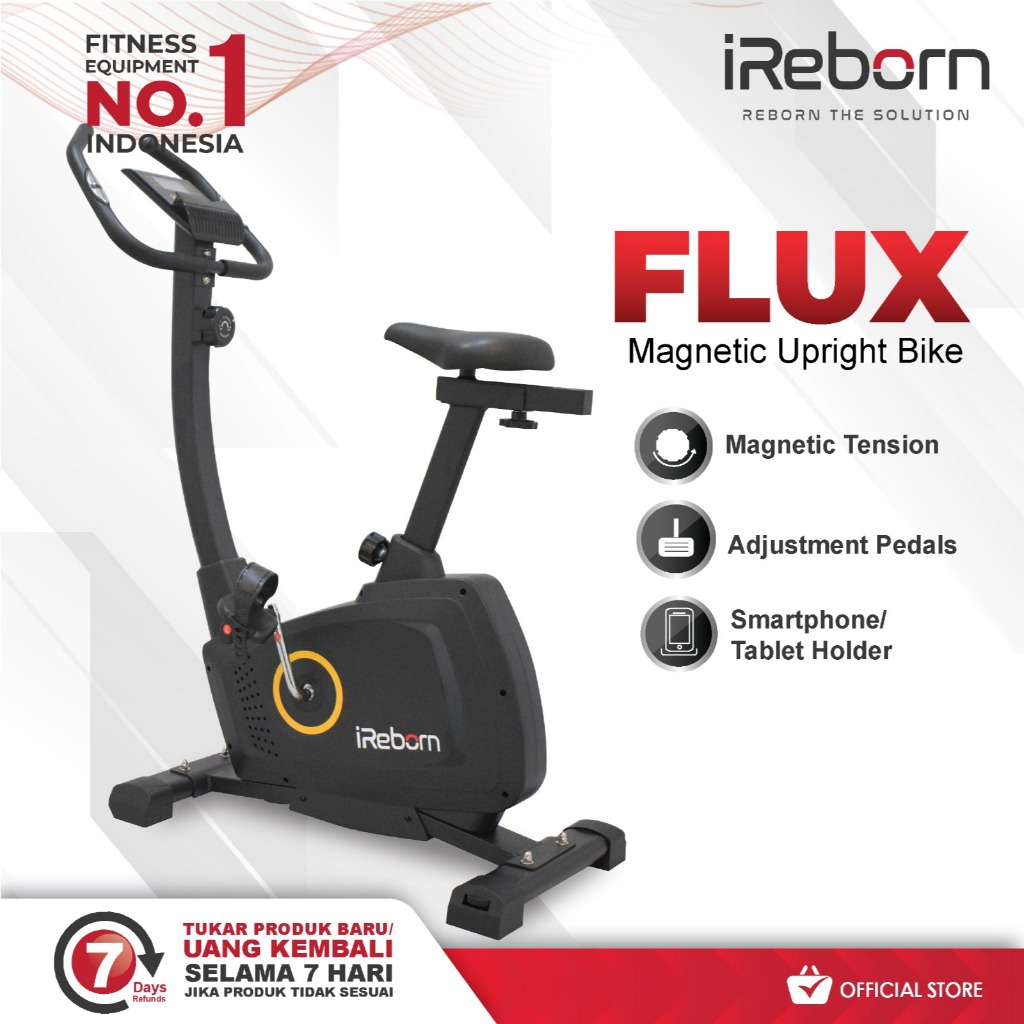 Jual iReborn - Alat Fitness Sepeda Statis Magnetic Flux Upright Bike ...