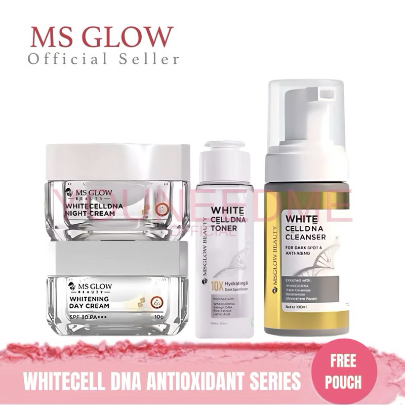 Jual MS Glow ~ Paket Whitening Cell DNA Ms Glow Original FREE MINI GOLD ...