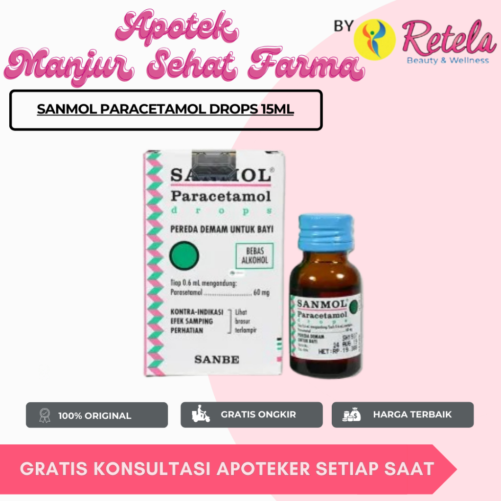 Jual SANMOL PARACETAMOL DROPS 15ML | Shopee Indonesia