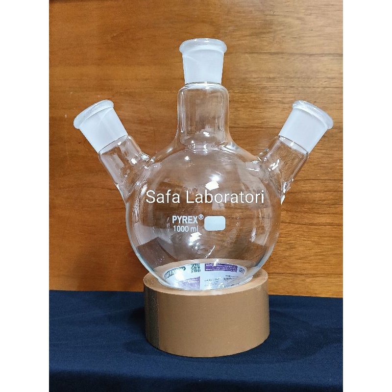 Jual Labu Leher 3 1000ml Pyrex/ Labu Didih 3 Neck 1000ml L Boiling ...