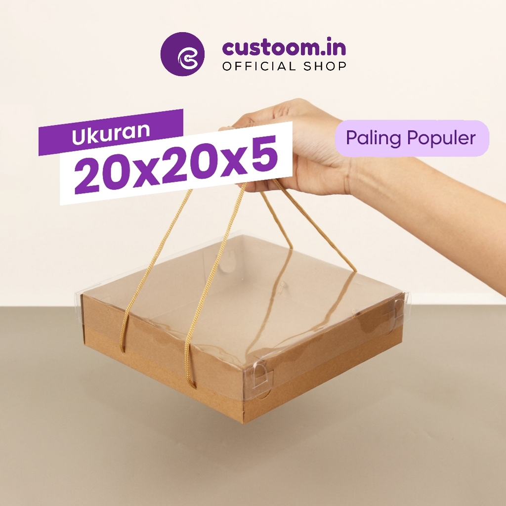 Jual 205CJ Kardus Cake Jinjing (Ukuran 20x20x5 cm) - Kotak Cake - Kotak ...