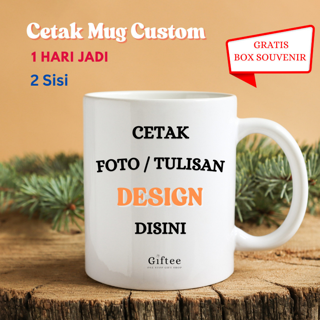 Jual GELAS MUG CUSTOM 325ML BEBAS DESAIN ULANG TAHUN WISUDA PERNIKAHAN ...