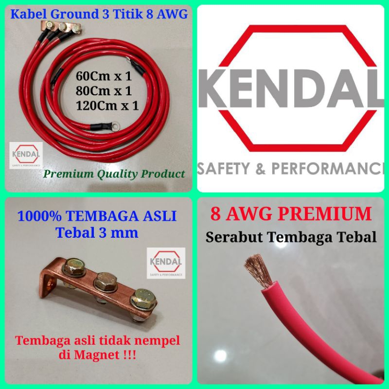 Jual Kabel Grounding Mobil 8 AWG 3 Titik Ground Wire Kit | Shopee Indonesia