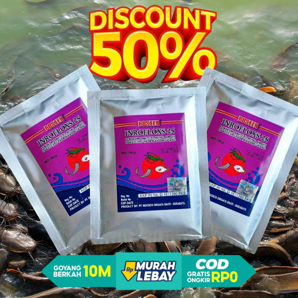Jual BOSTER INROFLOXS 25 SERBUK 100GR ORIGINAL OBAT ANTIBIOTIK IKAN ...