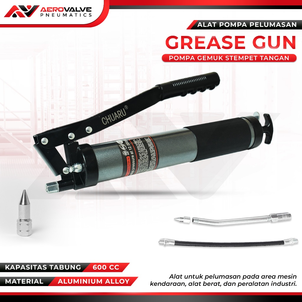 Jual Grease Gun 600CC / Pompa Gemuk Tangan / Alat Penghisap Oli Pompa ...