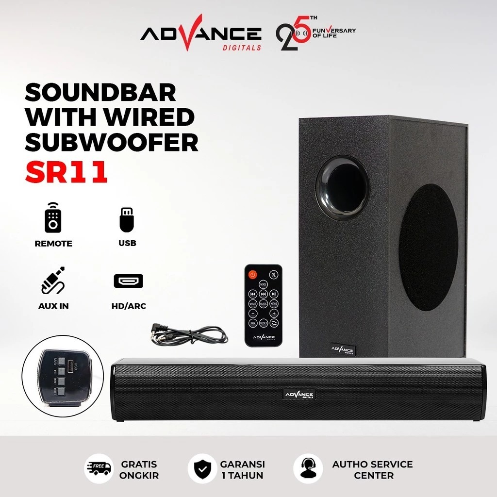 Jual Advance SR11 Soundbar dan Subwoofer dengan Bluetooth Speaker Multimedia Garansi Resmi 1 ...