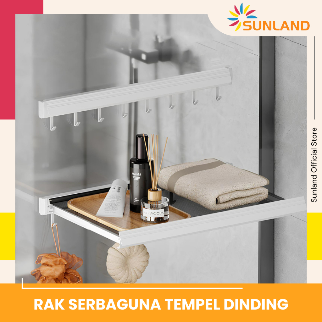 Jual ( FREE HANGER ) SUNLAND Rak Handuk Tempel Dinding / Gantungan Baju ...