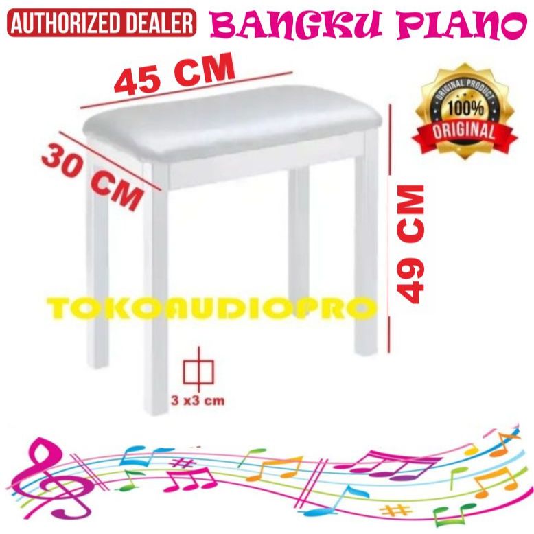Jual Bangku Piano Putih Piano Stool White Kursi Piano Putih | Shopee ...