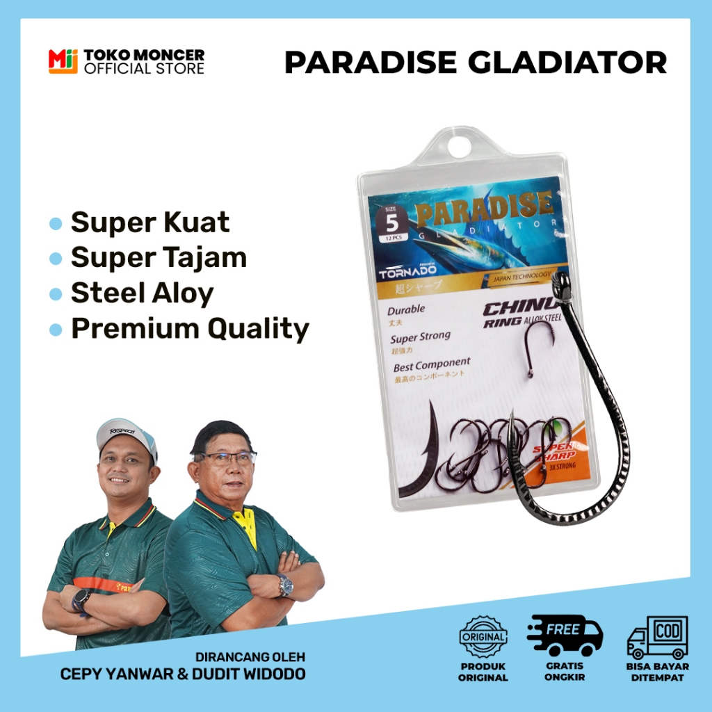 Jual Kail Pancing Paradise Gladiator Chinu Alloy Steel Baja Premium ...