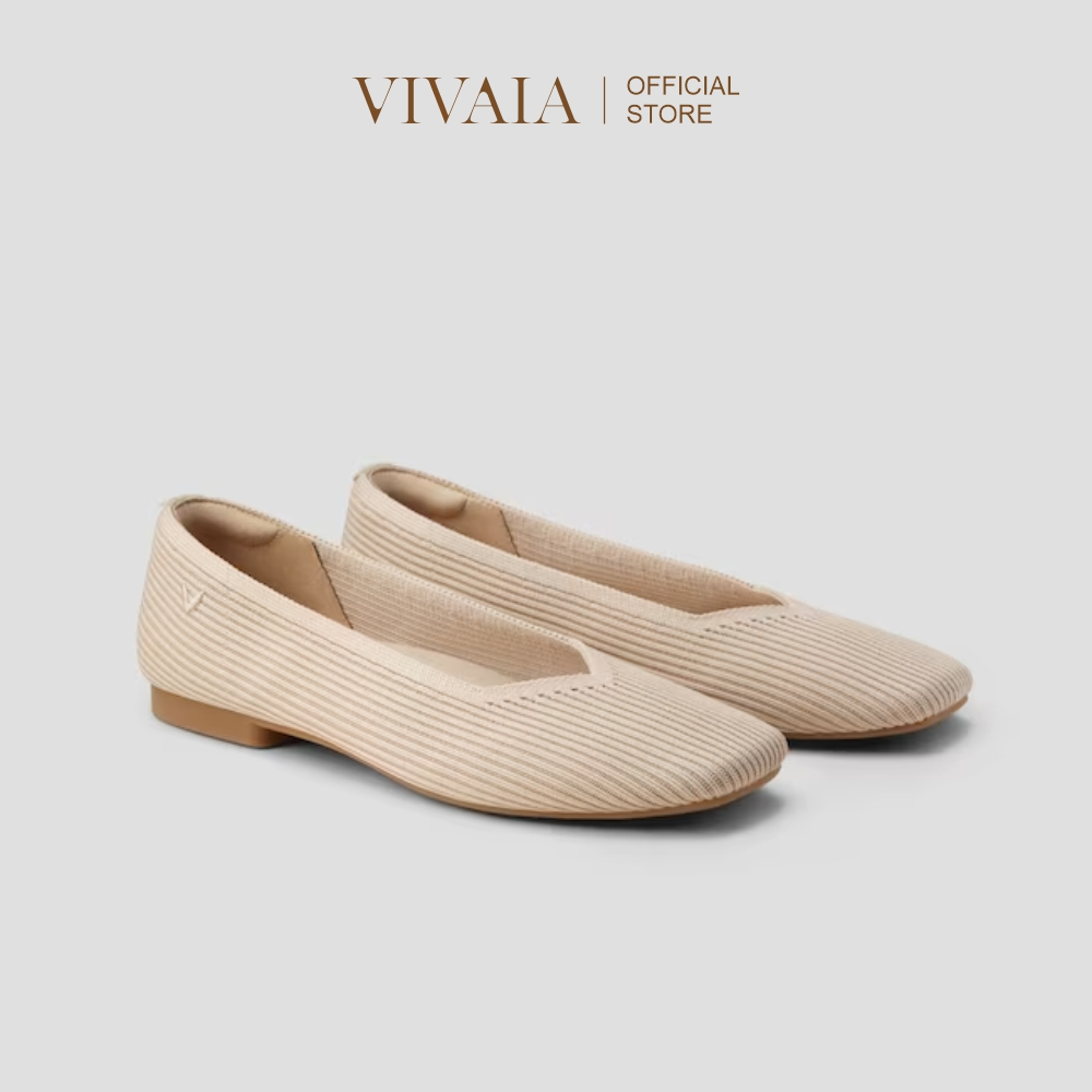 Jual Vivaia Sepatu Wanita Square-Toe V-Cut Flats (Margot 2.0) - Almond ...