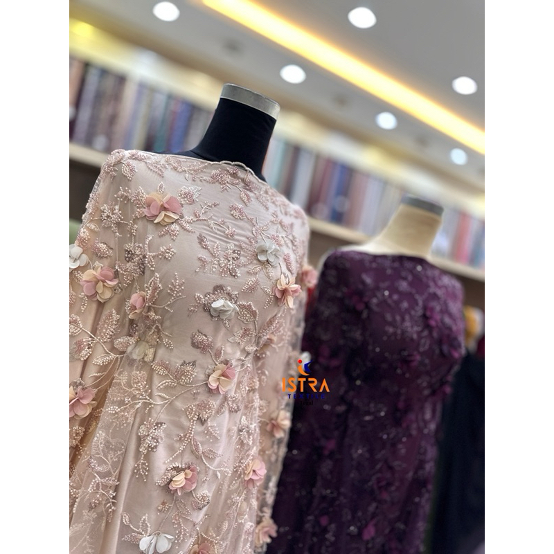 Jual Tulle/Tille/Tile Timbul Aresya Bunga Timbul Spesial Ekslusif Full ...