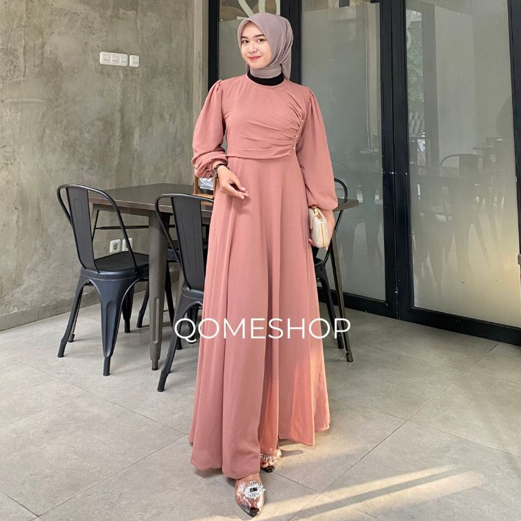 Jual Qome - Dress Naomi / dress rempel /dress kondangan / dress ceruty ...