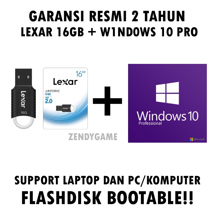 Jual FLASHDISK 64GB LEXAR + INSTALLER WINDOWS | GARANSI RESMI 5 TAHUN ...