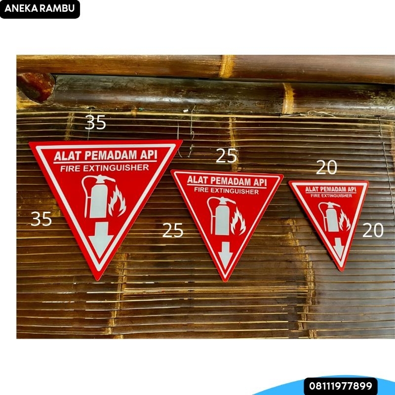 Jual Rambu/Sign Segitiga Apar. ukuran 20x20 cm | 25x25 cm | 35x35 cm ...