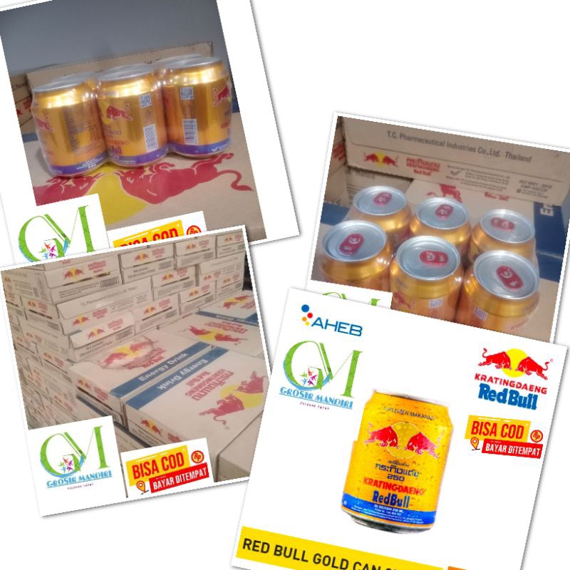 Jual Red bull Gold 250ml (1 pak 6 kaleng) | Shopee Indonesia