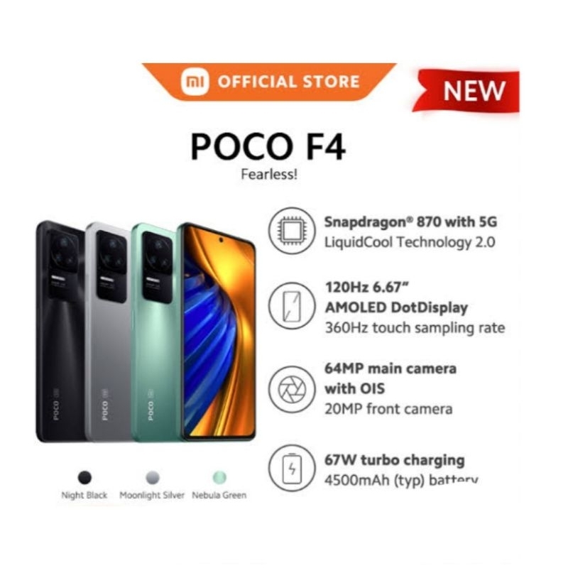 Jual HP XIAOMI POCO F4 5G 8/256 GB - POCO F4 5G RAM 8GB ROM 256GB RESMI ...