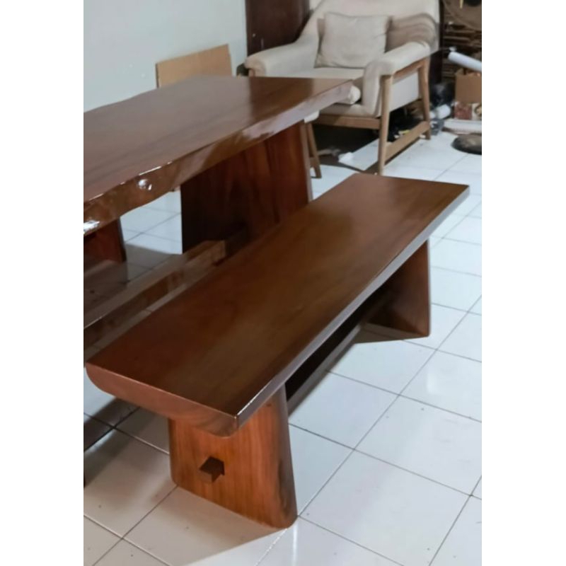 Jual READY- KURSI BENCH PANJANG KAYU SOLID TREMBESI READY STOK | Shopee ...