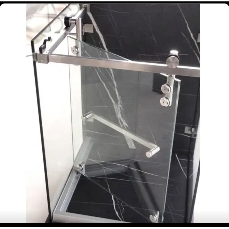 Jual Rel sliding kaca shower lipat 90° / Moving sliding shower glass ...