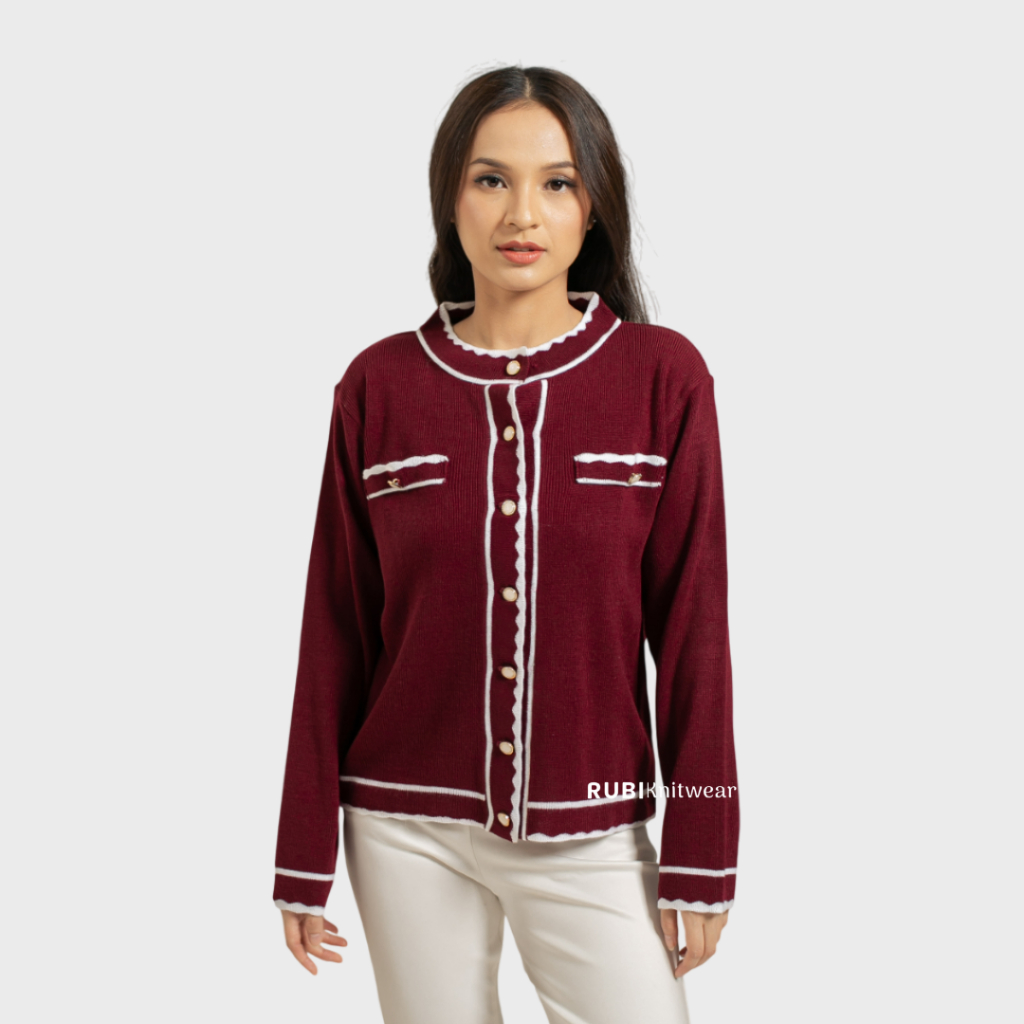Jual RUBI KNITWEAR - Cardigan Knitwear Wanita Hazel | Shopee Indonesia