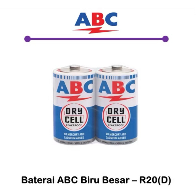 Jual Baterai ABC Besar R20S 1.5V Dry Cell Battery 1.5 V Volt R20 S (2 ...