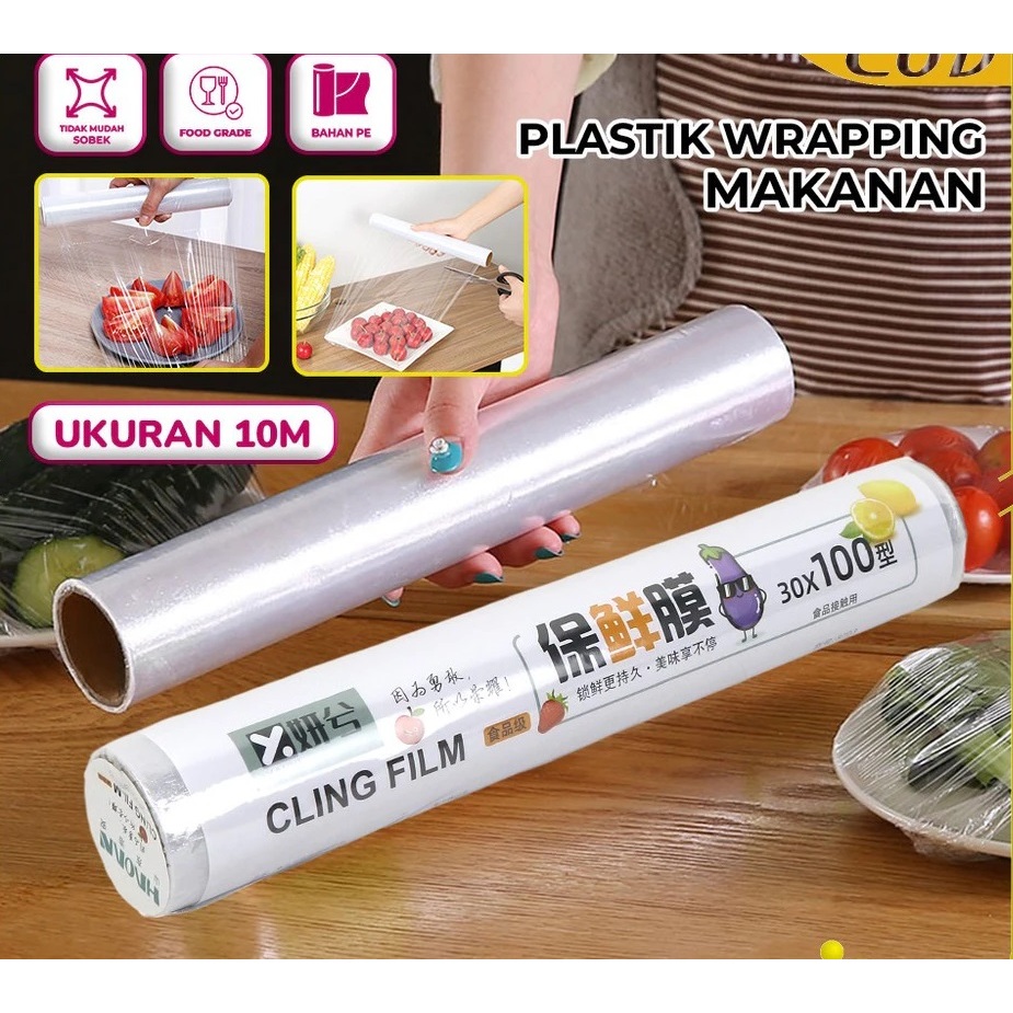 Jual Plastik Wrap Cling Wrapping Makanan Roll 30cm / Pembungkus Makanan ...