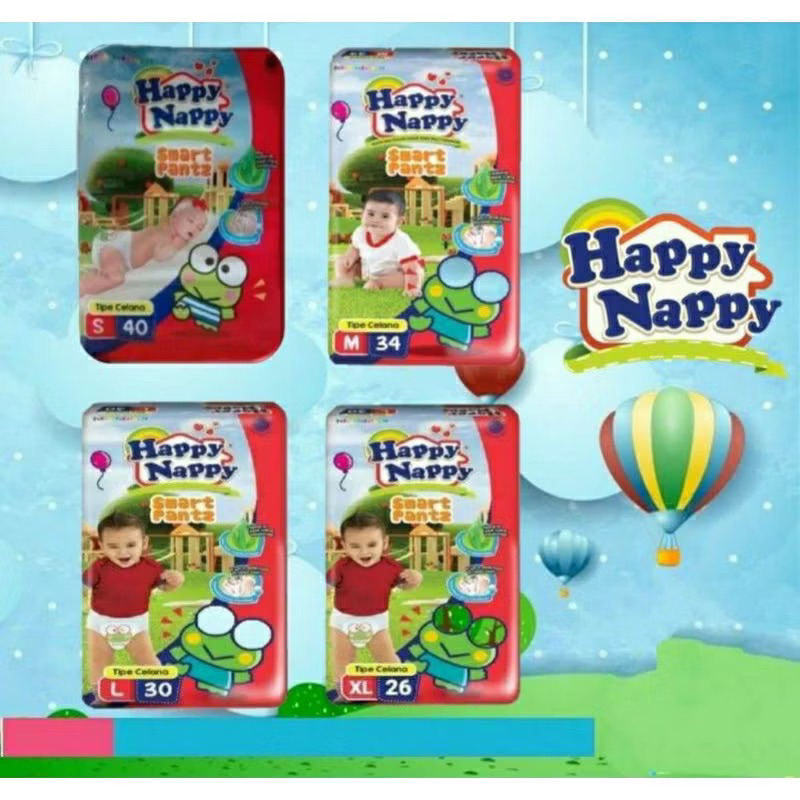 Jual HAPPY NAPPY PANTS TAPE NBS40 S M L XL XXL | Shopee Indonesia