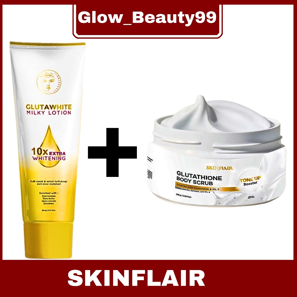 Jual GLUTAWHITE MILKY LOTION EXTRA WHITENING 150 ML & GLUTATHIONE BODY SCRUB TONE UP BOOSTER ...