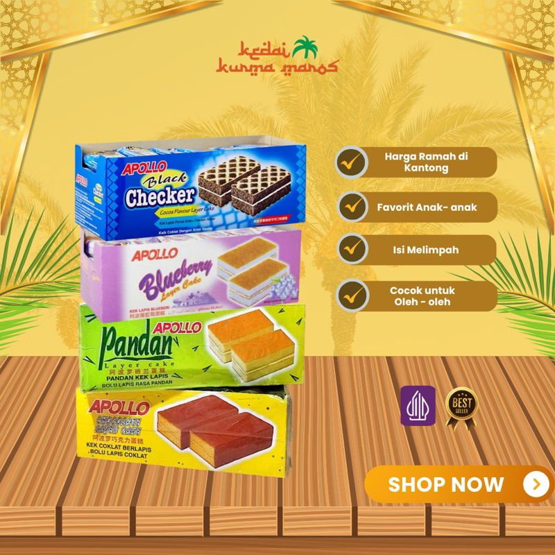 Jual Apollo Bolu Malaysia Apollo Layer Cake Varian Rasa Isi 24 Pcs ...