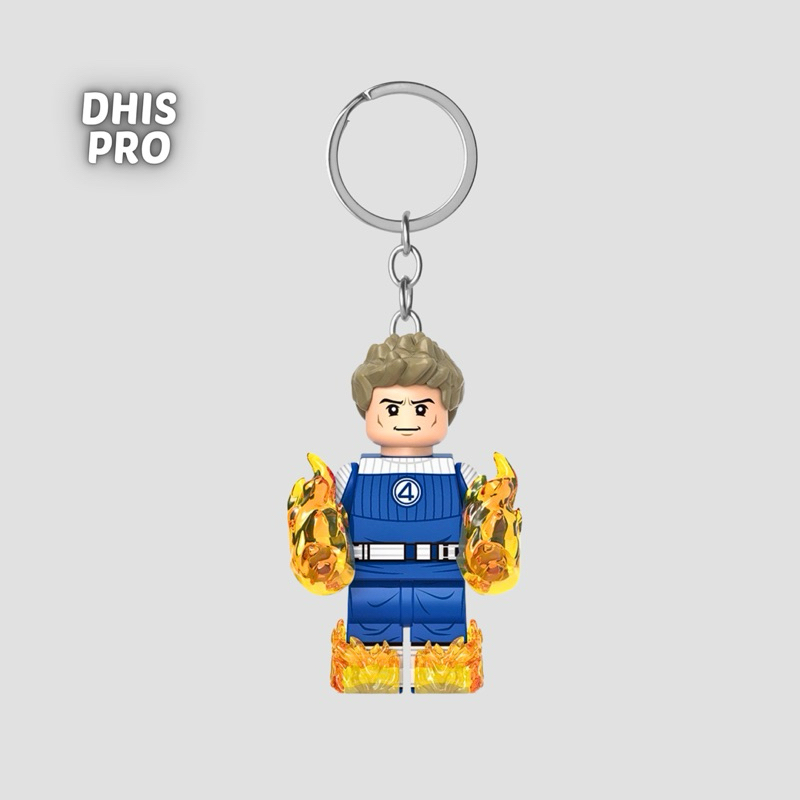 Jual Dhis Project Gantungan Kunci LEGO Minifigure Human Torch Johnny ...