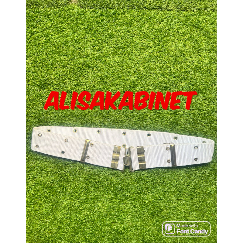 Jual Sabuk Kopel Rim Putih Lubang POMAL TNI AL | Shopee Indonesia