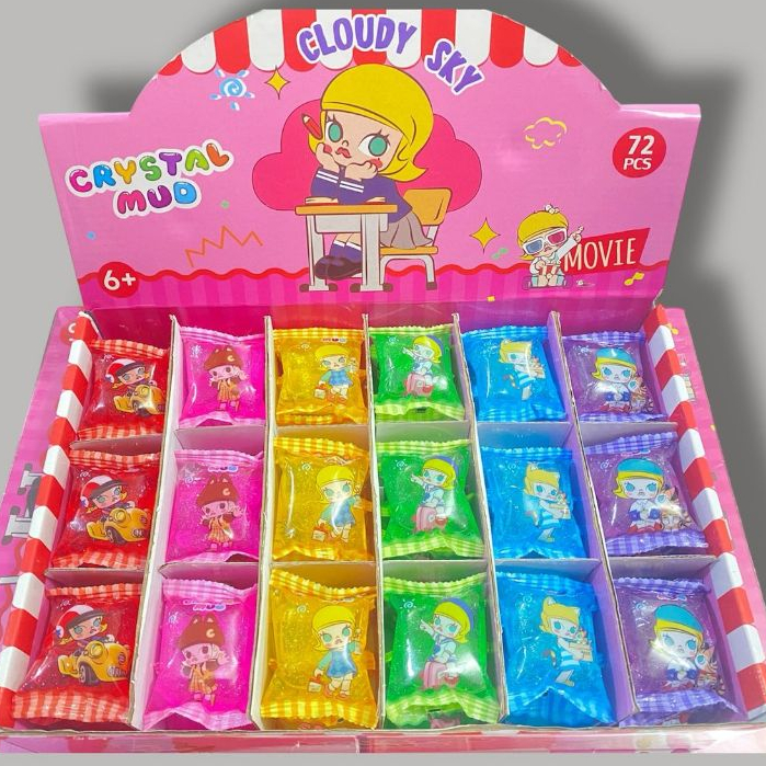 Jual 1 Box (72 Pcs) Mainan Anak Slime Glitter Viral Slime Crystal Mud ...
