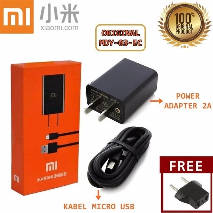 Jual Charger HP Xiaomi Original 2A Casan Kabel Data Micro USB XIAOMI ...