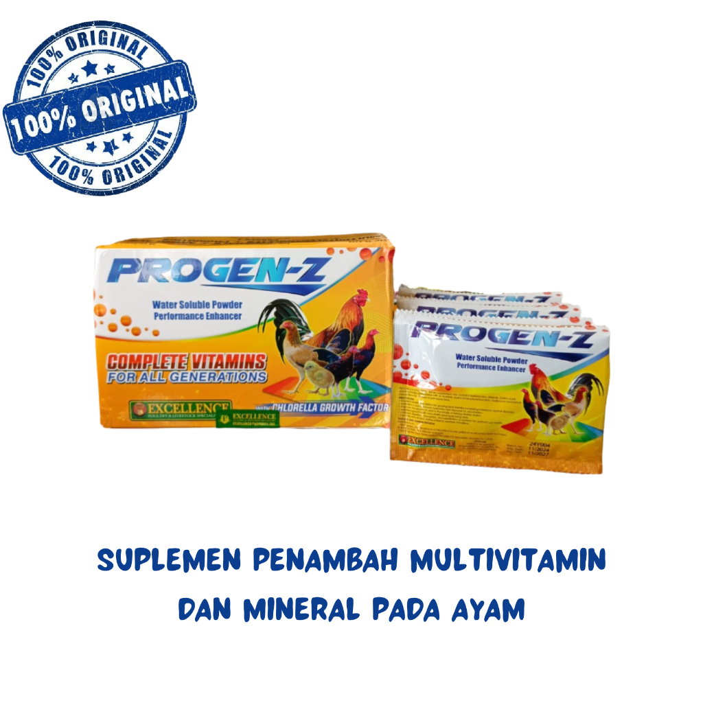 Jual PROGEN-Z 20 GRAM (1 SASET) - suplemen penambah multivitamin dan ...