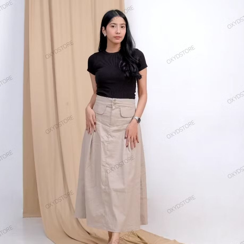 Jual Alice Skirt Katun Twill - Rok Korean style - Rok Wanita Katun ...