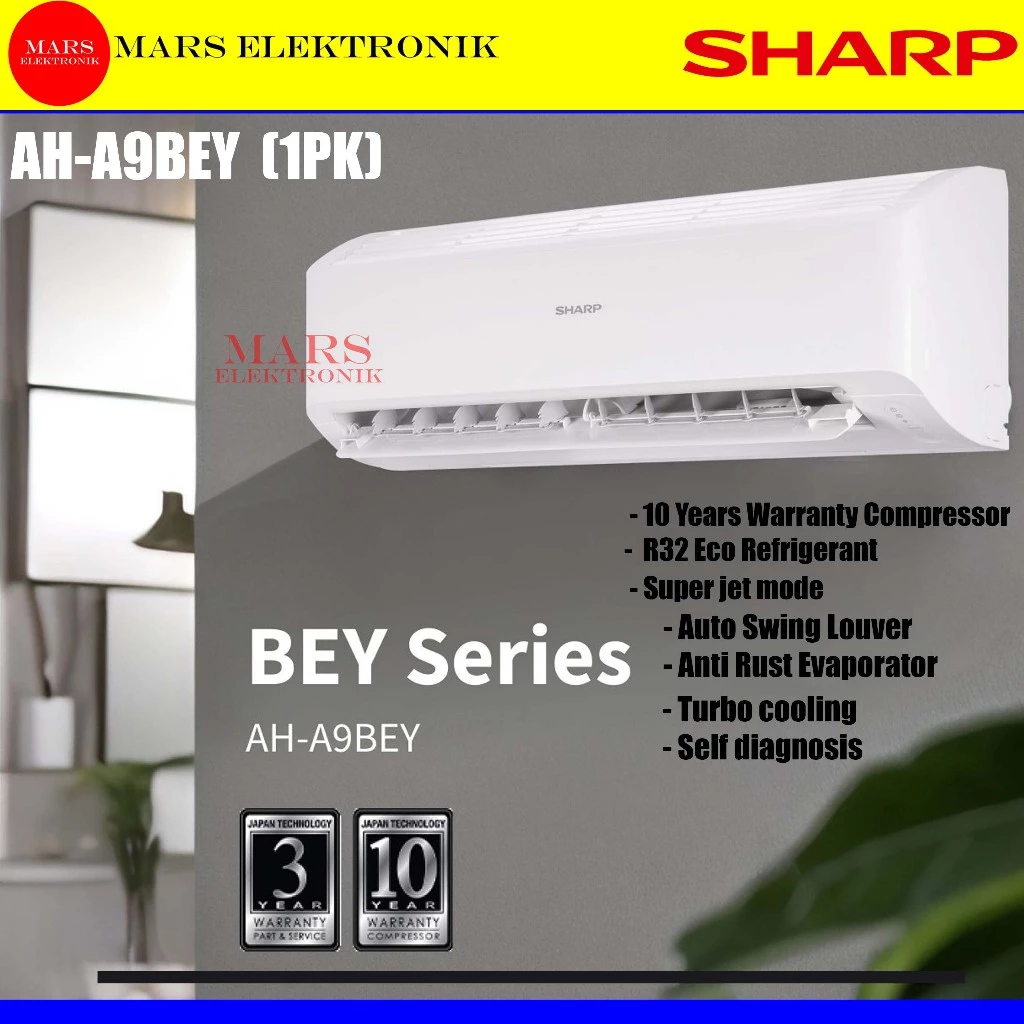 Jual AC SHARP AH-A9BEY - 1 PK- GARUDA SERIES - AHA 9 BEY - READY | Shopee Indonesia