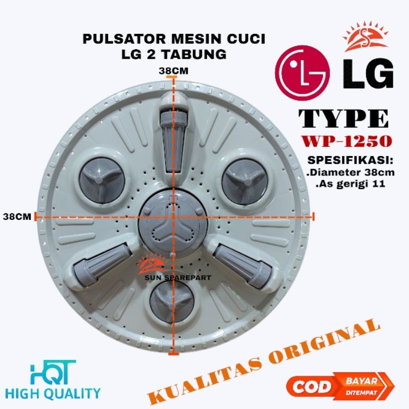 Jual Pulsator diameter 38cm Gerigi 11 mesin cuci LG 2 Tabung type WP ...