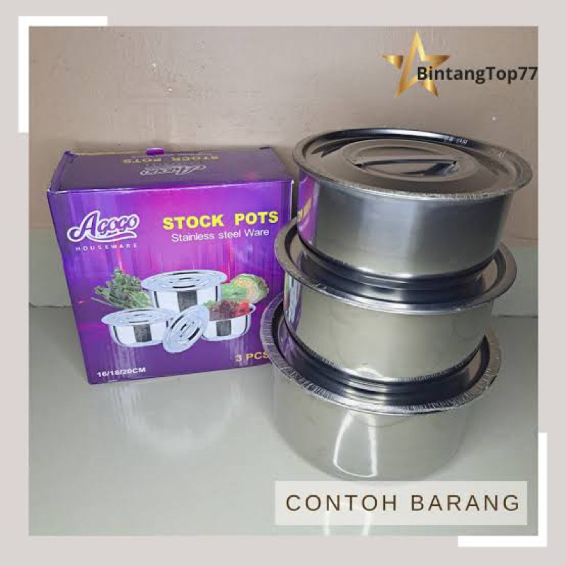 Jual Stock pot 3 susun | Shopee Indonesia