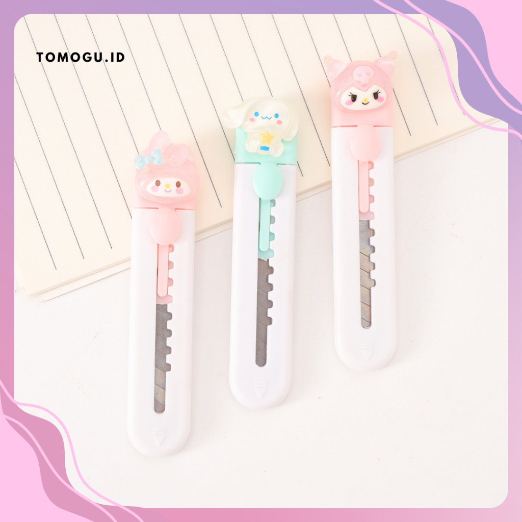 Jual Cutter Mini Panjang Sanrio Kuromi My Melody Pemotong Kertas Kater ...