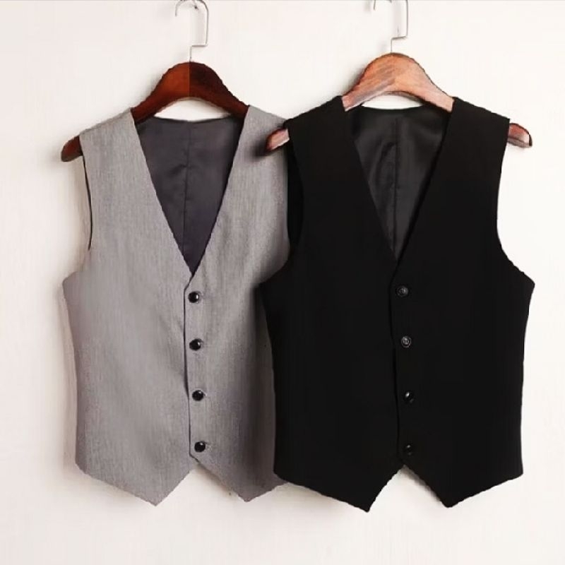 Jual rompi blazer vest Pria wanita.outer Korean style kekinian bahan ...