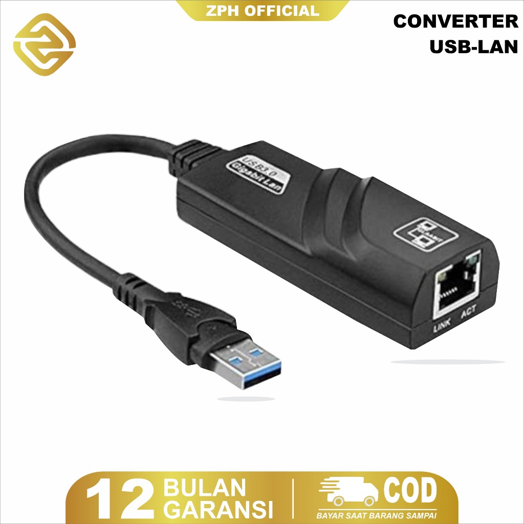 Jual Zph USB 3.0 to RJ45 Ethernet Adapter – Converter LAN Card & USB ...