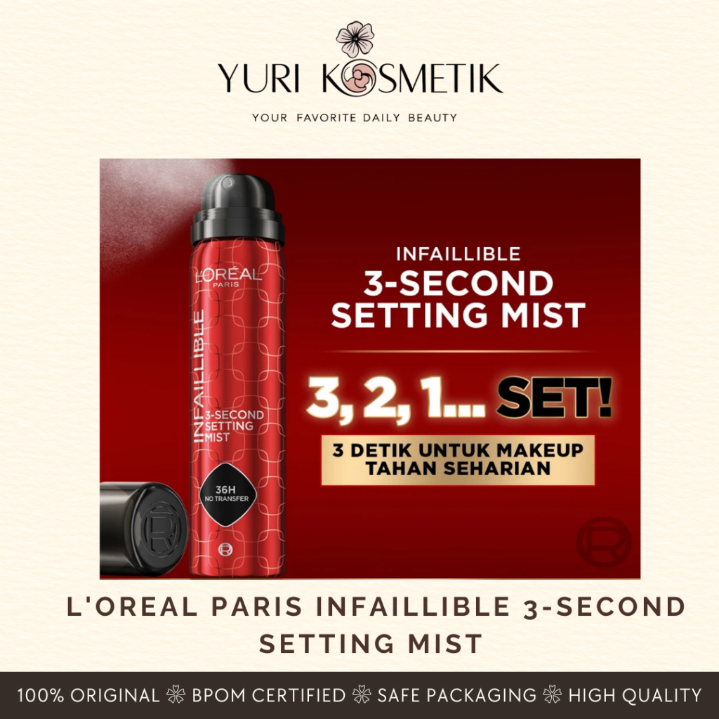 Jual LOreal Paris Infaillible 3-Second Setting Mist Mengunci Makeup ...