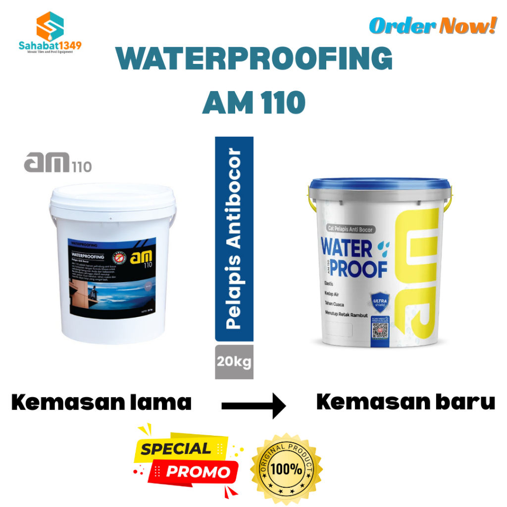 Jual AM 110 Cat Anti Bocor Waterproofing Kemasan 20 Kg | Shopee Indonesia