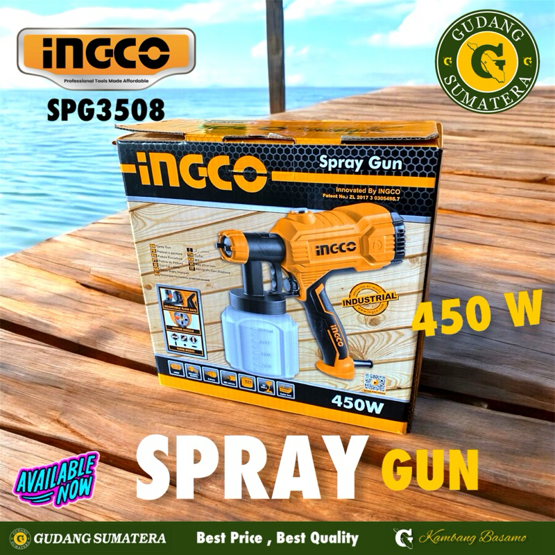 Jual Paint Spray Gun Listrik Cat Besi Tembok INGCO SPG3508 Sprayer ...