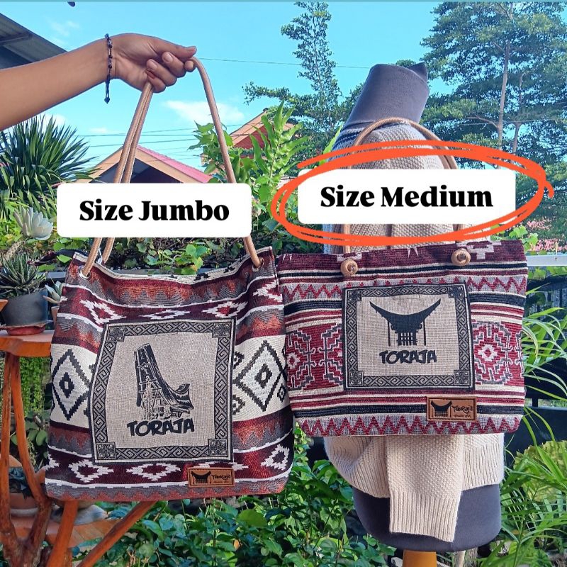 Jual Tas Tote Medium Etnik Logo Toraja Tas Toraja | Shopee Indonesia