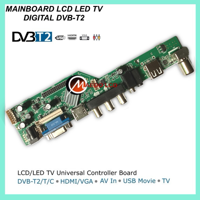 Jual Universal LED LCD TV Board Digital DVB T2 - Mainboard Digital ...