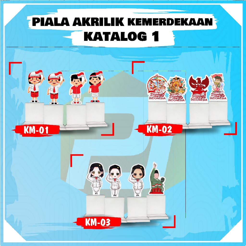 Jual PIALA AKRILIK KEMERDEKAAN DAN PAHLAWAN STIKER TEMPEL MIRROR ...
