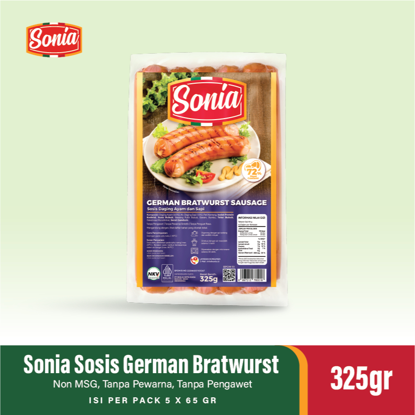 Jual Sonia German Bratwurst Sausage 325Gr | Shopee Indonesia