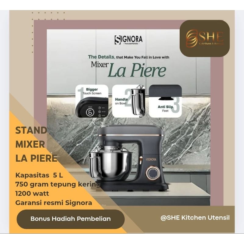 Jual Mixer La Piere Signora Standing Mixer kapasitas 4 Liter | Shopee ...