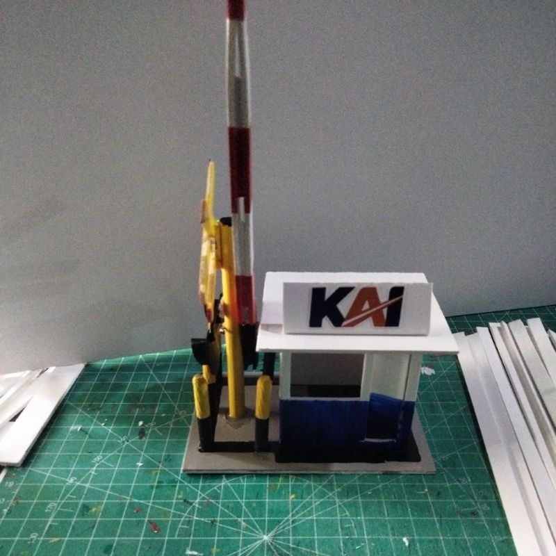 Jual Palang pintu kereta api Pos jaga - Miniatur palang pintu Pos jaga ...